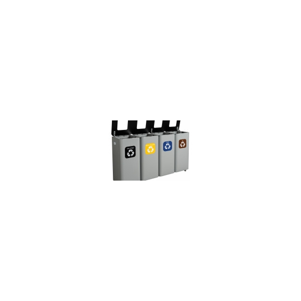 Affaldssortering Modul spande 4x70 ltr spande